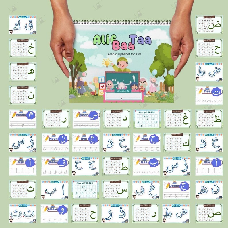 Alif Baa Taa Easy and Fun Way to Learn Arabic Alphabets 71 Pages PDF - Etsy