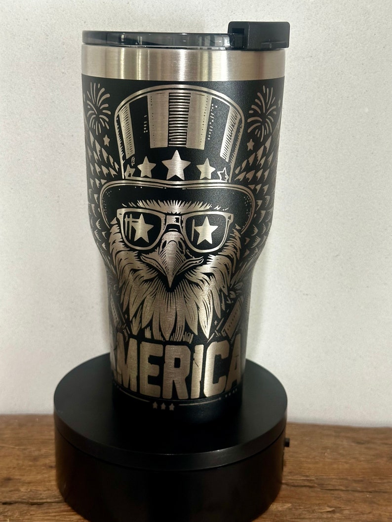 Rtic 20oz Full Wrap Laser Engraved America Tumbler - Etsy