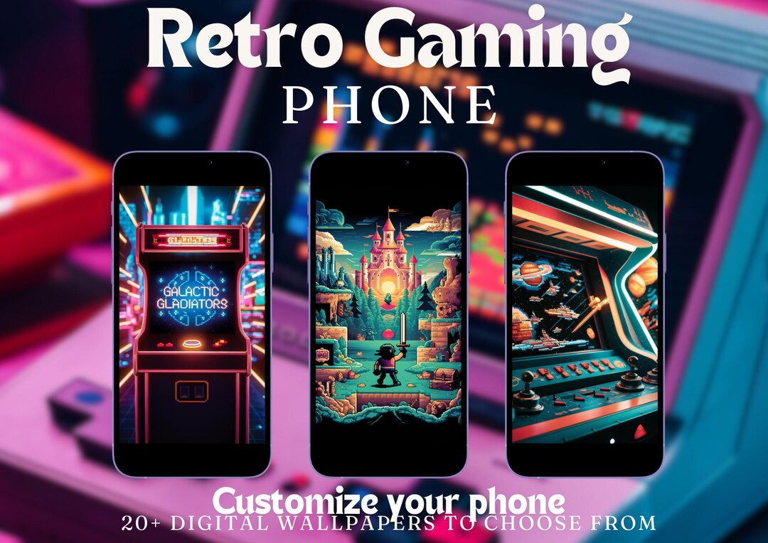 Retro Video Game Aesthetic iPhone Wallpapers, iPhone Theme Pack, Retro ...