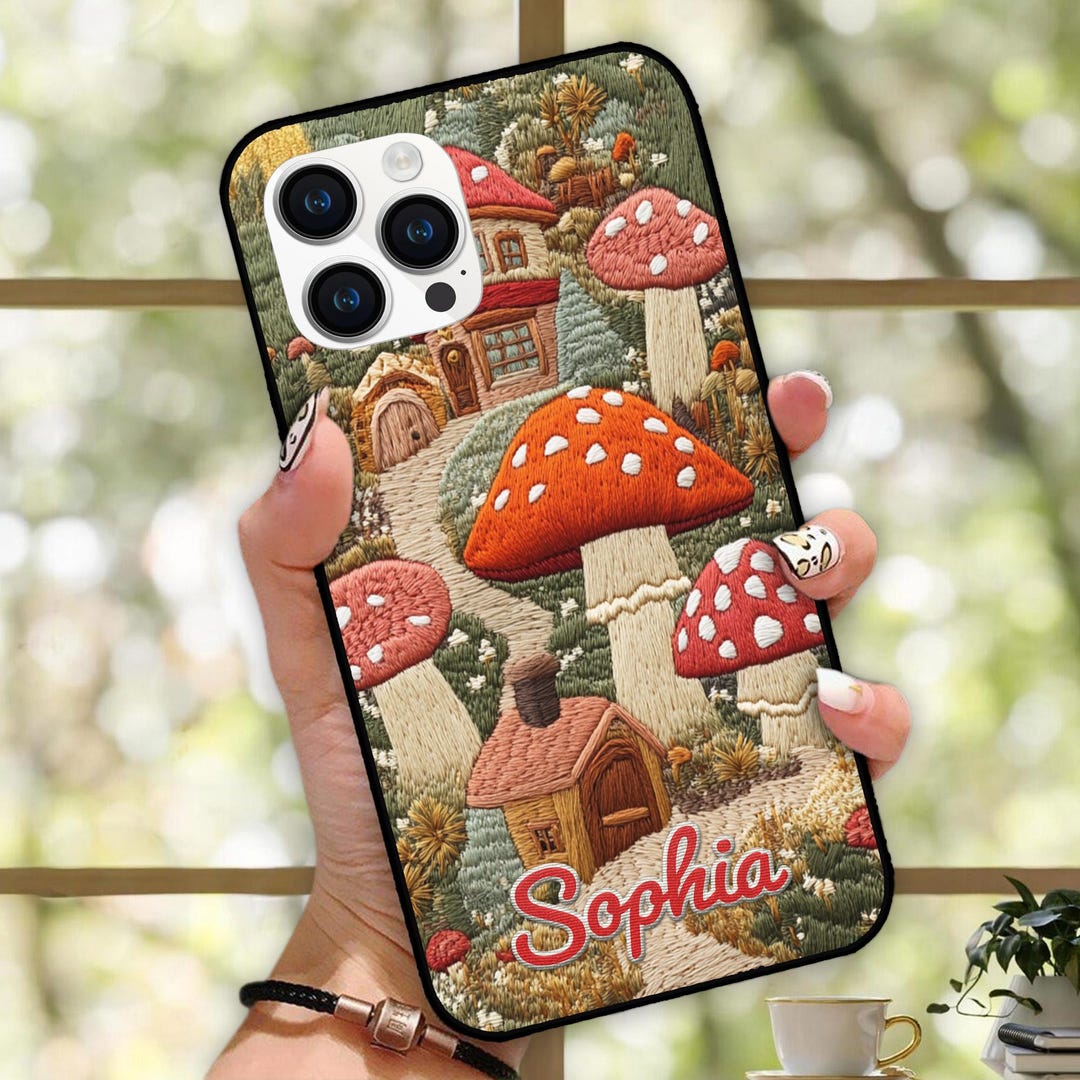Personalized Mushroom Garden Phone Case, Mushroom Phone Case Botanica ...