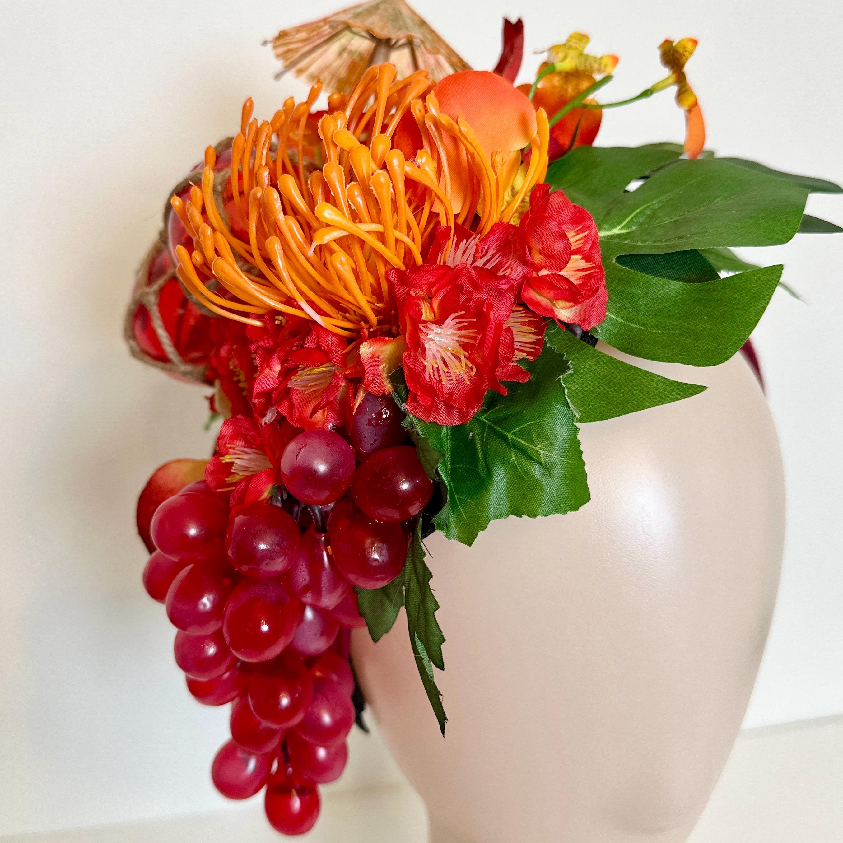 Great Grapes Tiki Hat With Protea Fisherman's Floats Tropical Headband ...