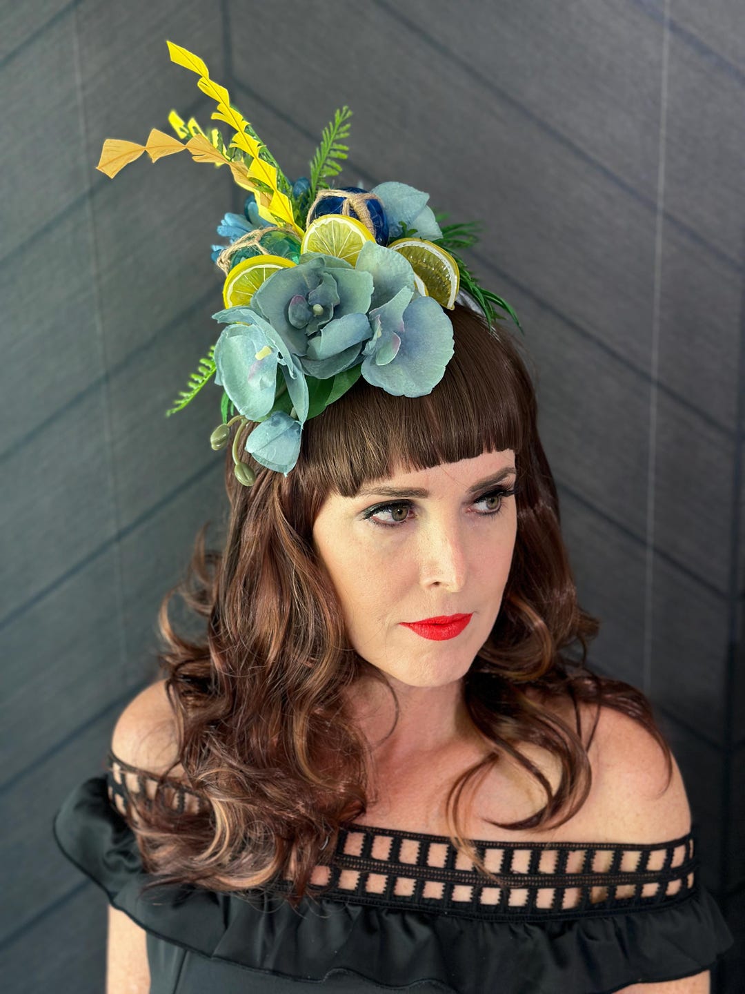 Tikiland Lady Tiki Headpiece With Fisherman's Float Tropical Headband ...