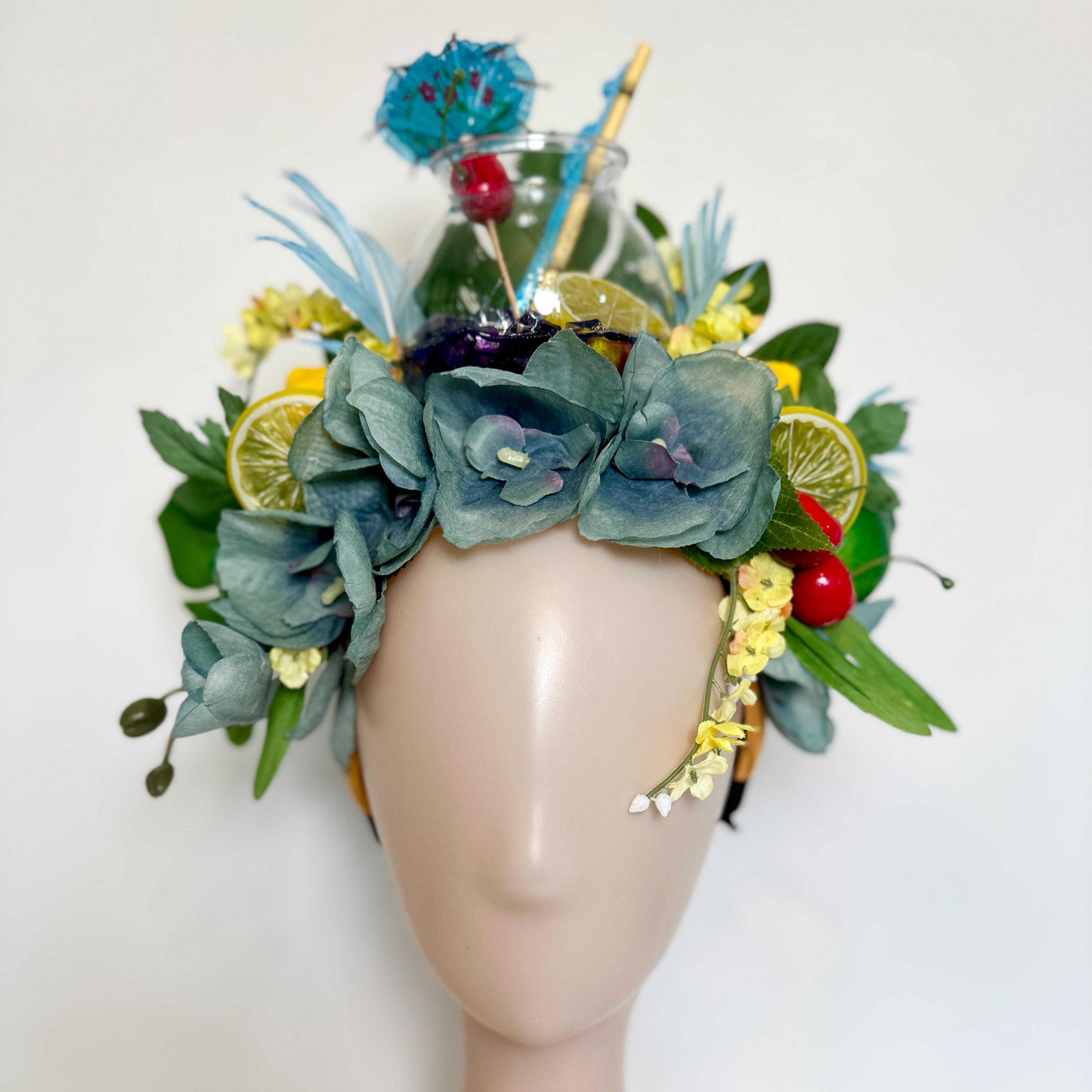 The Rum Runner Fun Tiki Headpiece With Tiki Cocktail and Lantern ...