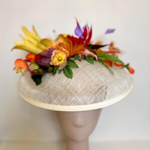 Jungle Bird Tropical Tiki Hat With Colorful Floral Accents Perfect for ...