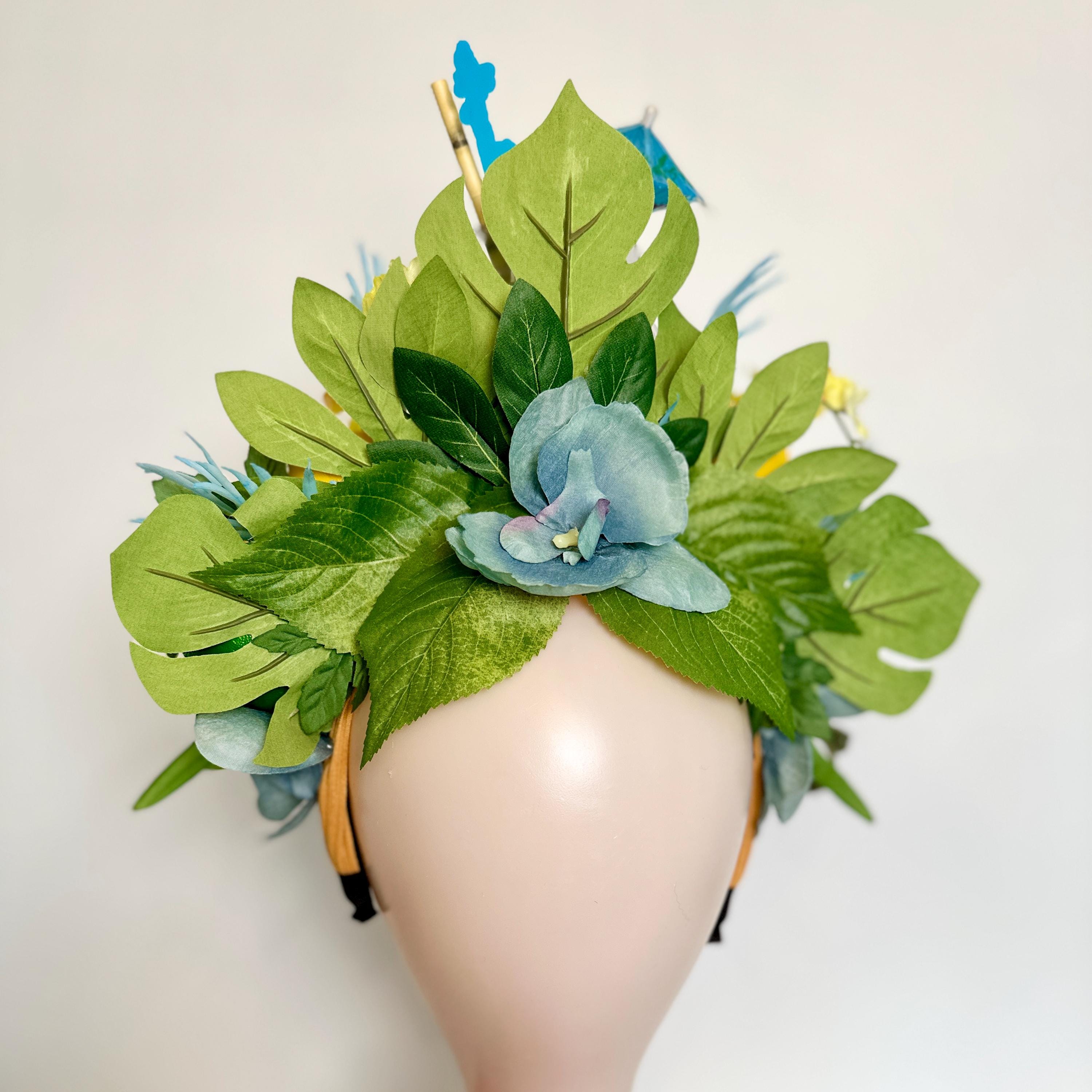 The Rum Runner Fun Tiki Headpiece With Tiki Cocktail and Lantern ...