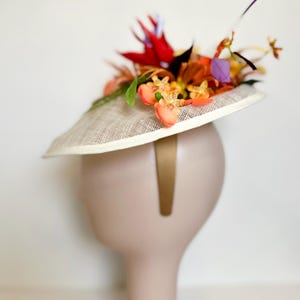 Jungle Bird Tropical Tiki Hat With Colorful Floral Accents Perfect for ...