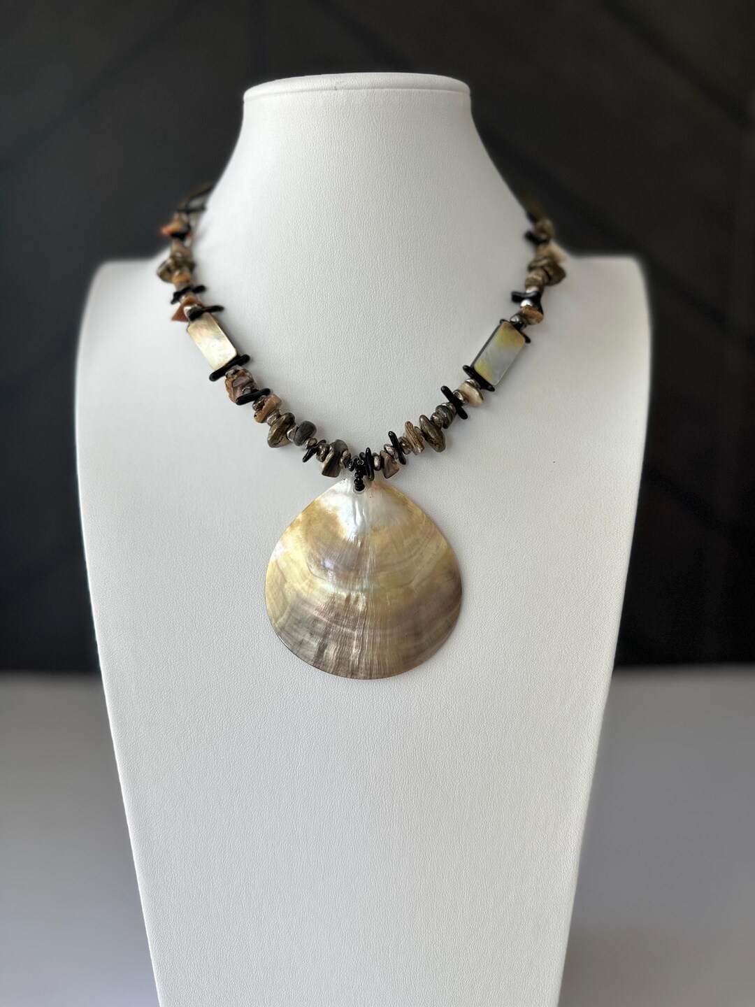 Vintage 1960s Shell Necklace - Mid-century Statement Jewelry, Mid ...