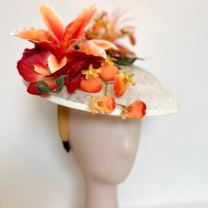 The Tiki Lady - Tropical Tiki Fascinator W Colorful Floral Accents ...
