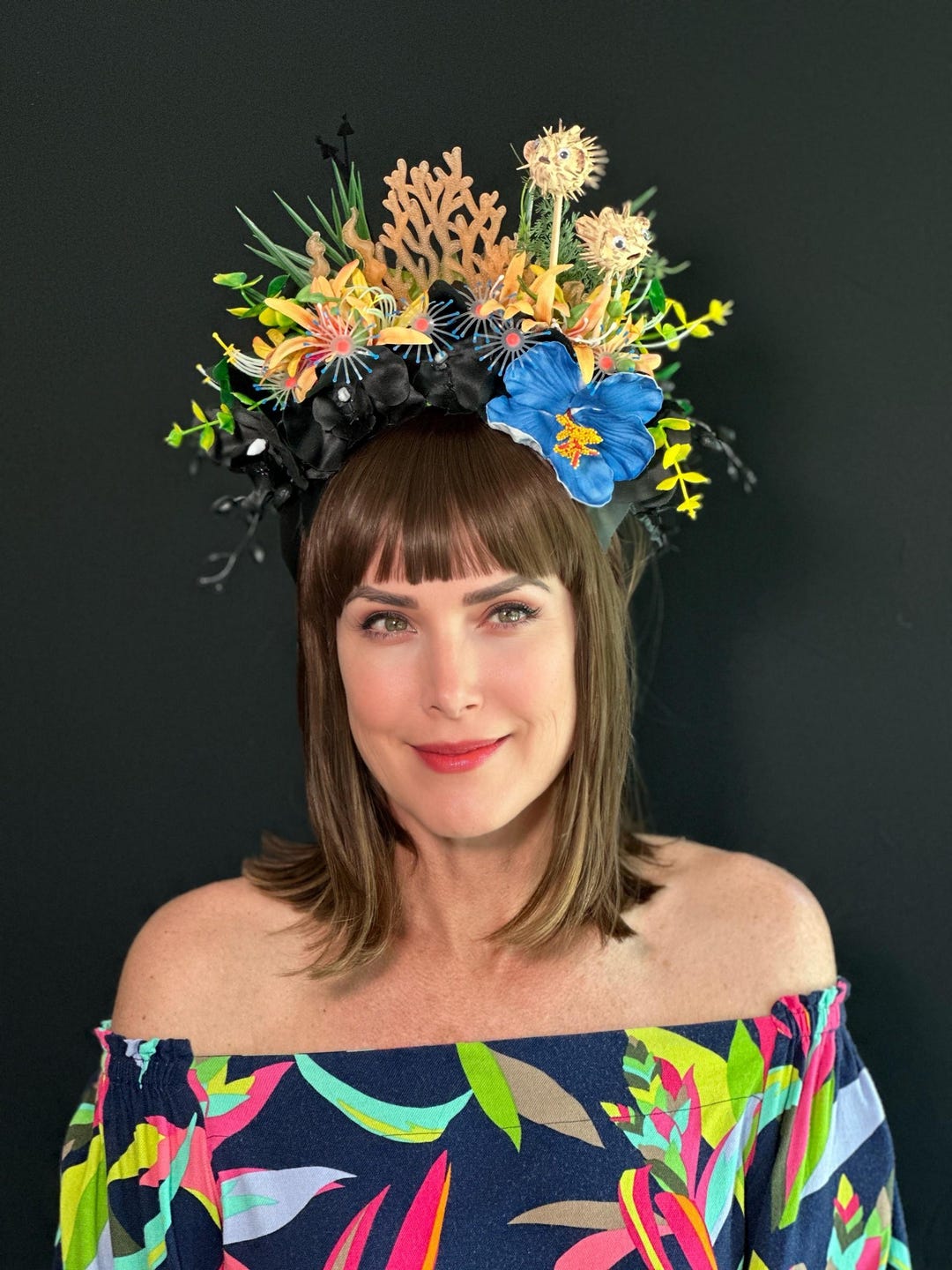 Tiny Puffers: Handmade Puffer Fish Tiki Headpiece – Undersea Fantasy ...