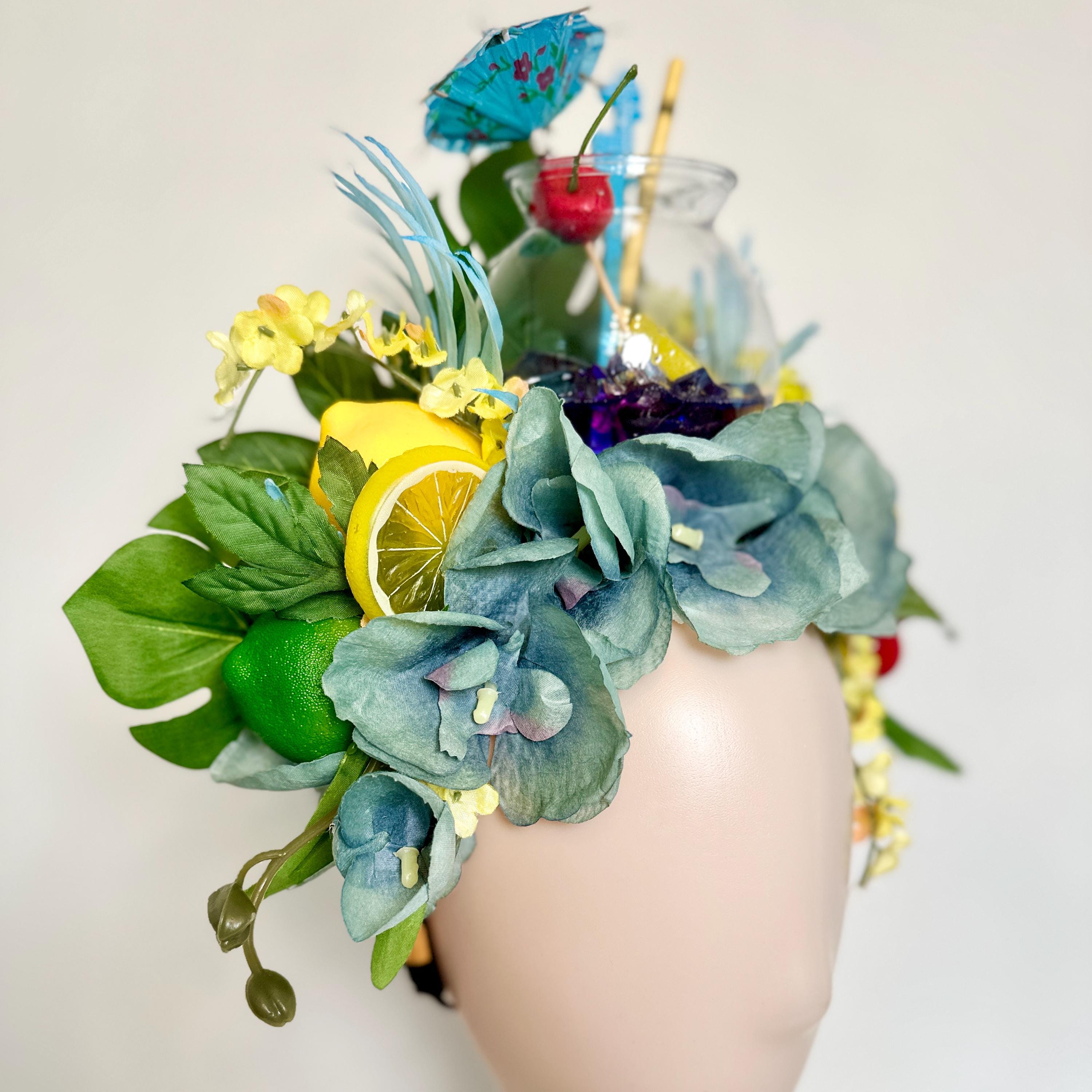 The Rum Runner Fun Tiki Headpiece With Tiki Cocktail and Lantern ...