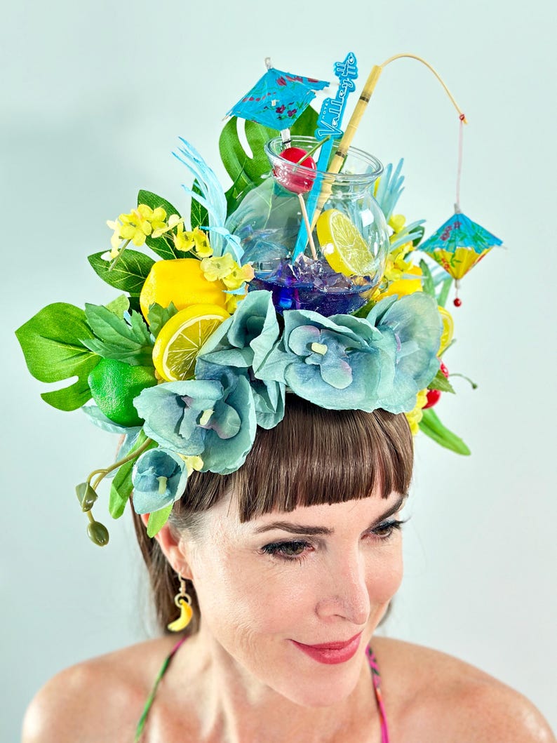 The Rum Runner Fun Tiki Headpiece With Tiki Cocktail and Lantern ...