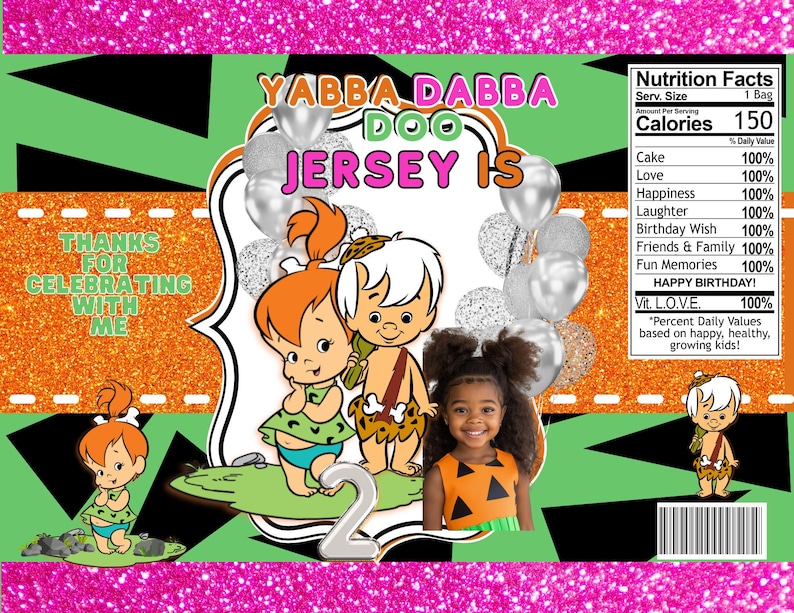 Flintstone Party Favor Editable Bundle - Etsy