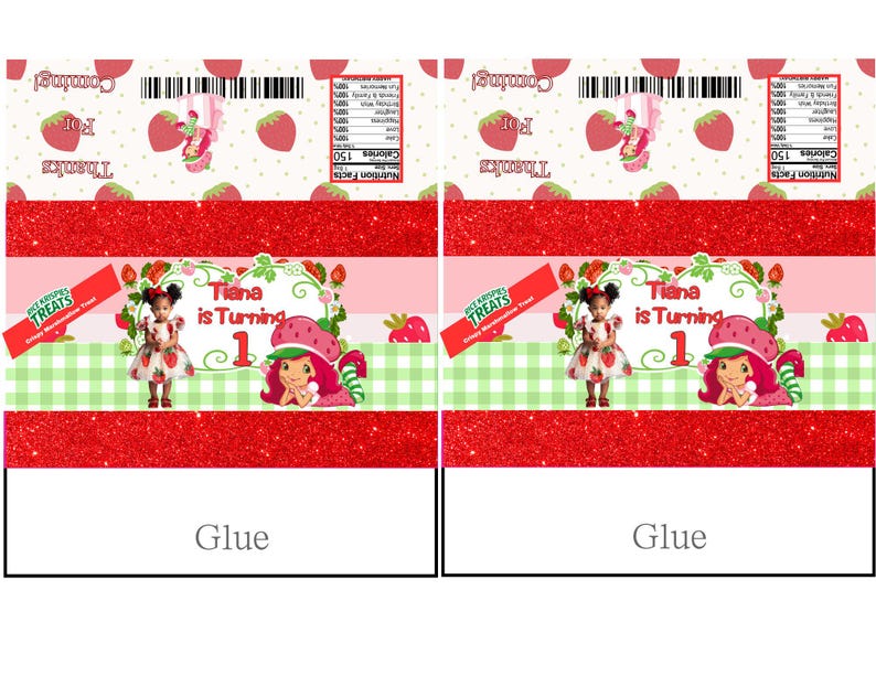 Strawberry Party Favor Bundle Template - Etsy