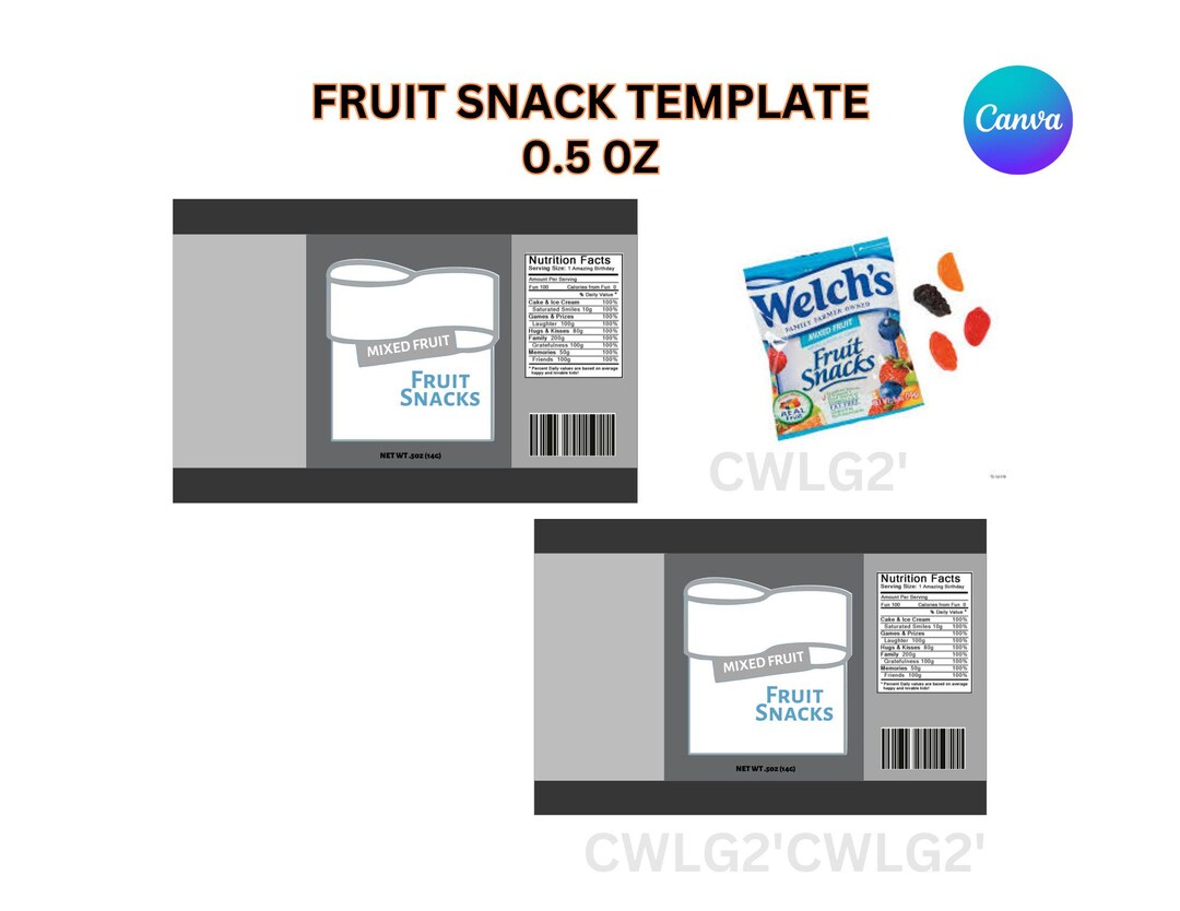 Blank Fruit Snack Template - Etsy