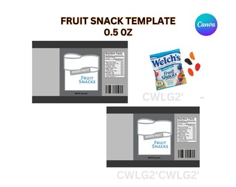 Fruit Snack Blank Template, Canva Edit, Digital Download Editable - Etsy