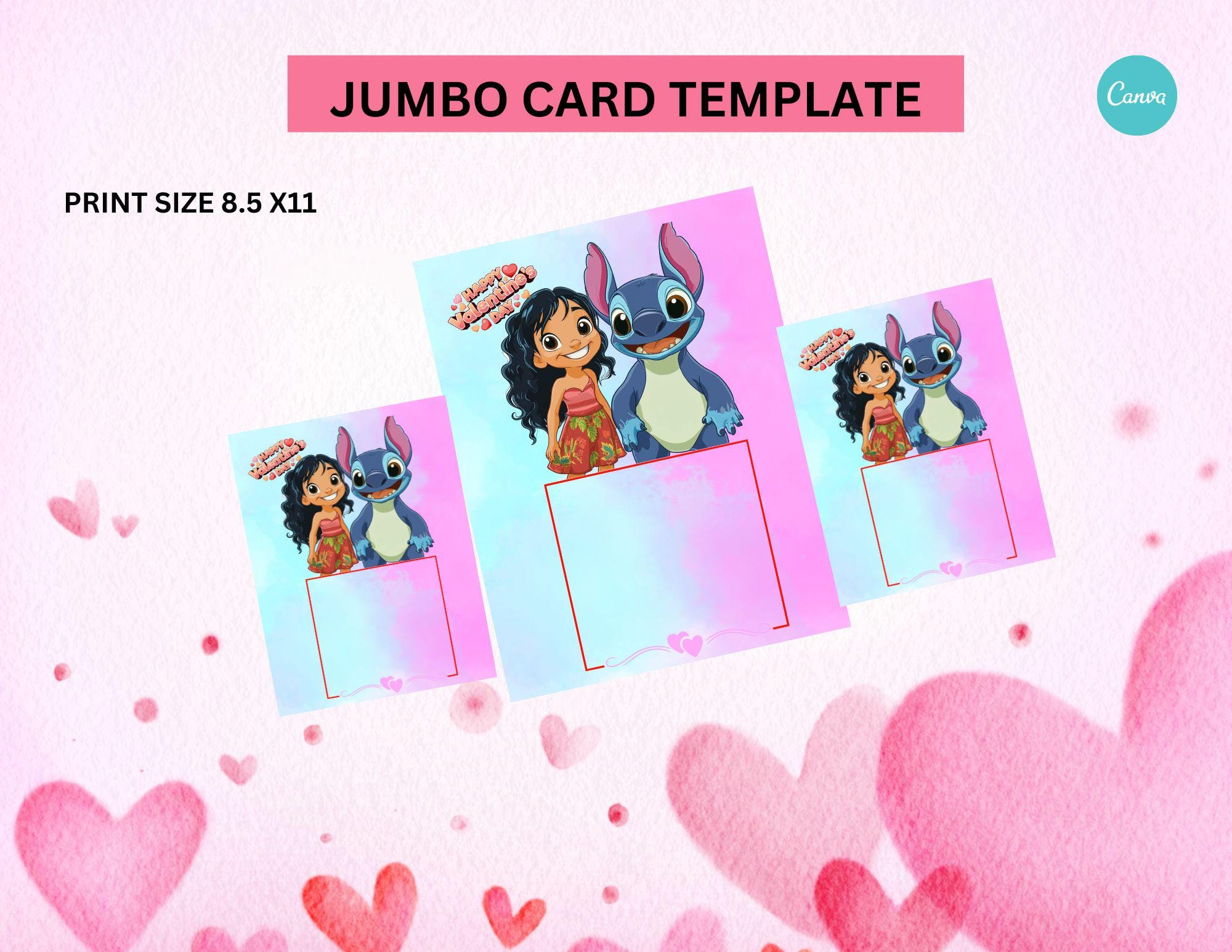 Jumbo Treat Card Template - Etsy