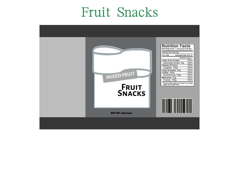 Blank Fruit Snack Template - Etsy