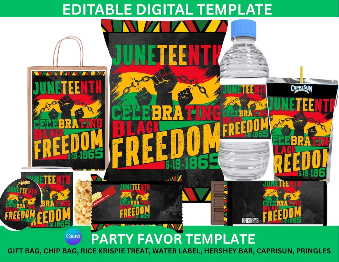 Juneteenth Party Favor Editable Bundle - Etsy