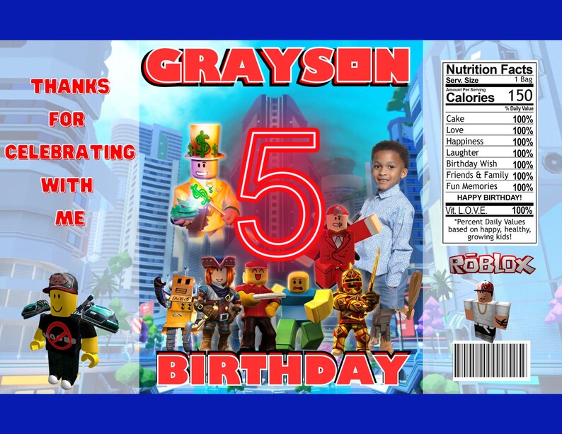 Roblox Party Favor Editable Bundle - Etsy