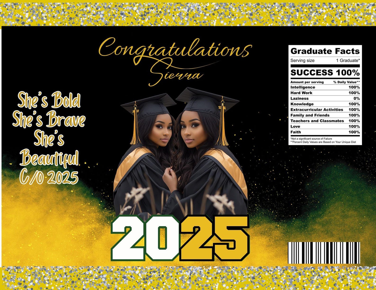 2025 Graduation Chip Bag Template - Etsy