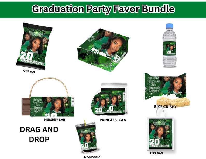 2025 Graduation Party Favor Bundle Template - Etsy