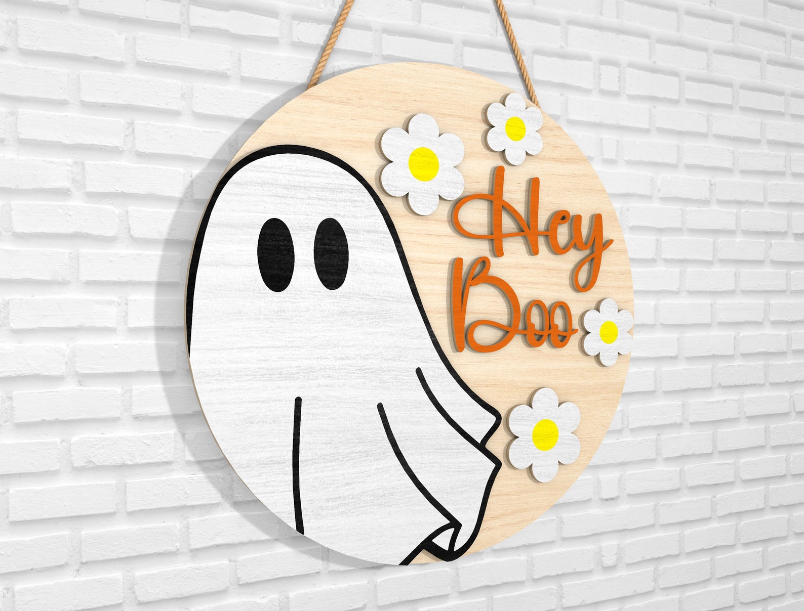 Hey Boo Ghost Door Hanger Svg ,halloween Door Hangers Svg, Cute Ghost ...