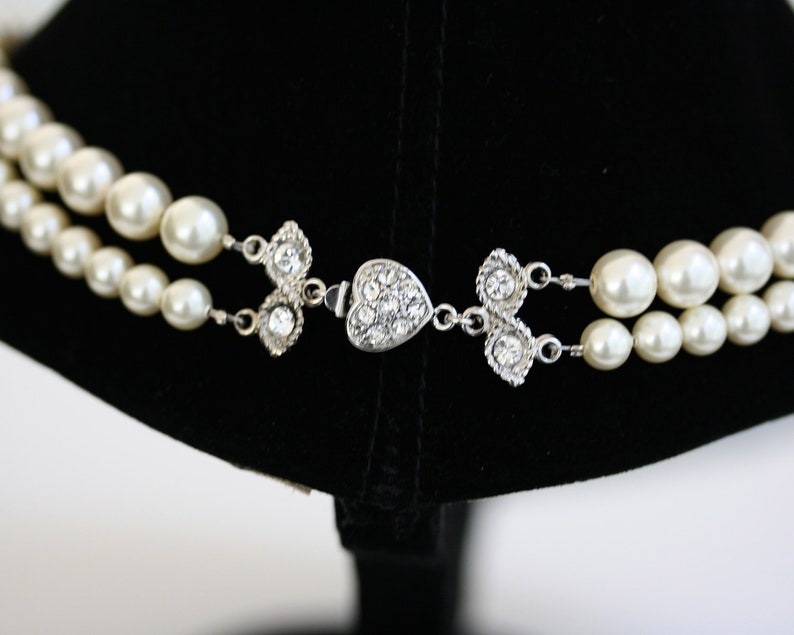Bridal Necklace Pearl Necklace Vine Leaf Necklace Swarovski Etsy