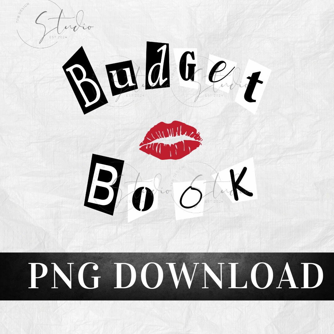 Digital Budget Book Design | High-resolution PNG for Planners & Vinyl ...