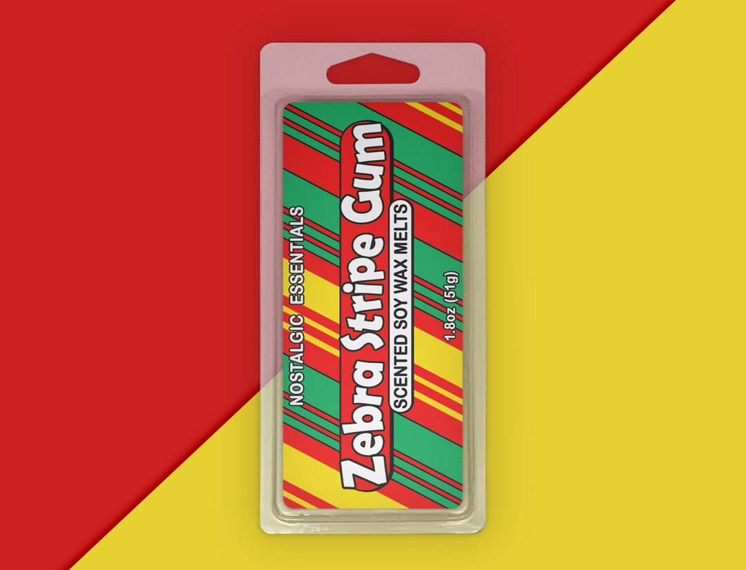 Soy Wax Melt Snap Bar, Zebra Gum Scented, 90s Nostalgia - Etsy