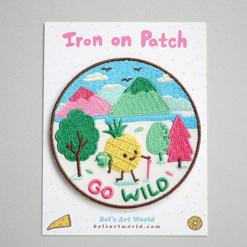 Go Wild Pineapple Iron on Patch - Etsy