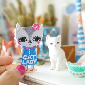 Cat Lady Iron on Patch - Etsy
