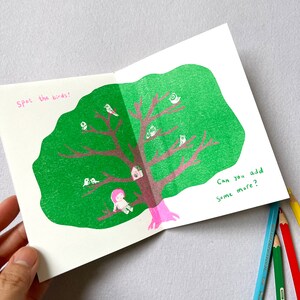 I Like Birds Zine A6 Risograph Zine sky Blue and Pink Colourway - Etsy
