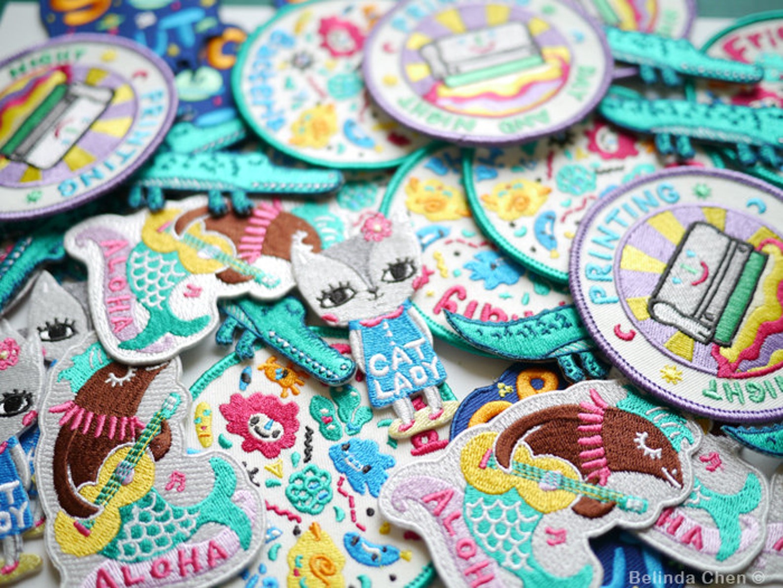 Printing Day and Night / New Colour Way / Iron on Patch - Etsy