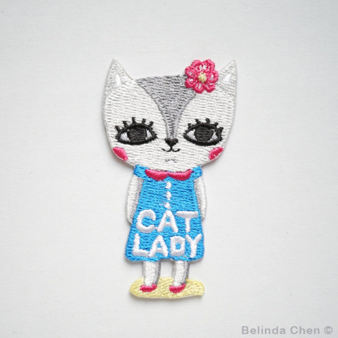 Cat Lady Iron on Patch - Etsy