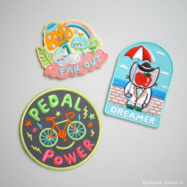 Pedal Power - Bike Iron on Patch - Etsy