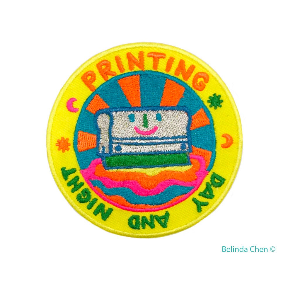 Printing Day and Night / New Colour Way / Iron on Patch - Etsy