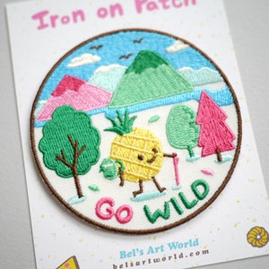 Go Wild Pineapple Iron on Patch - Etsy