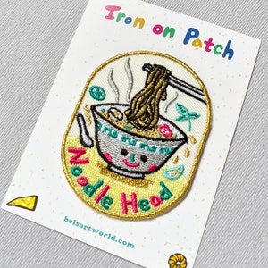 Noodle Head Iron on Patch ( Gold Edition) - Etsy