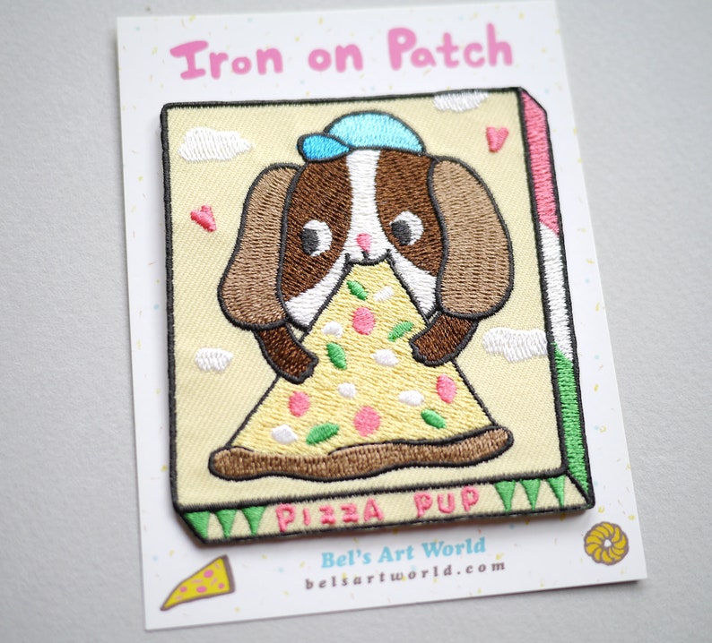 Pizza Pup - Iron on Patch - Etsy