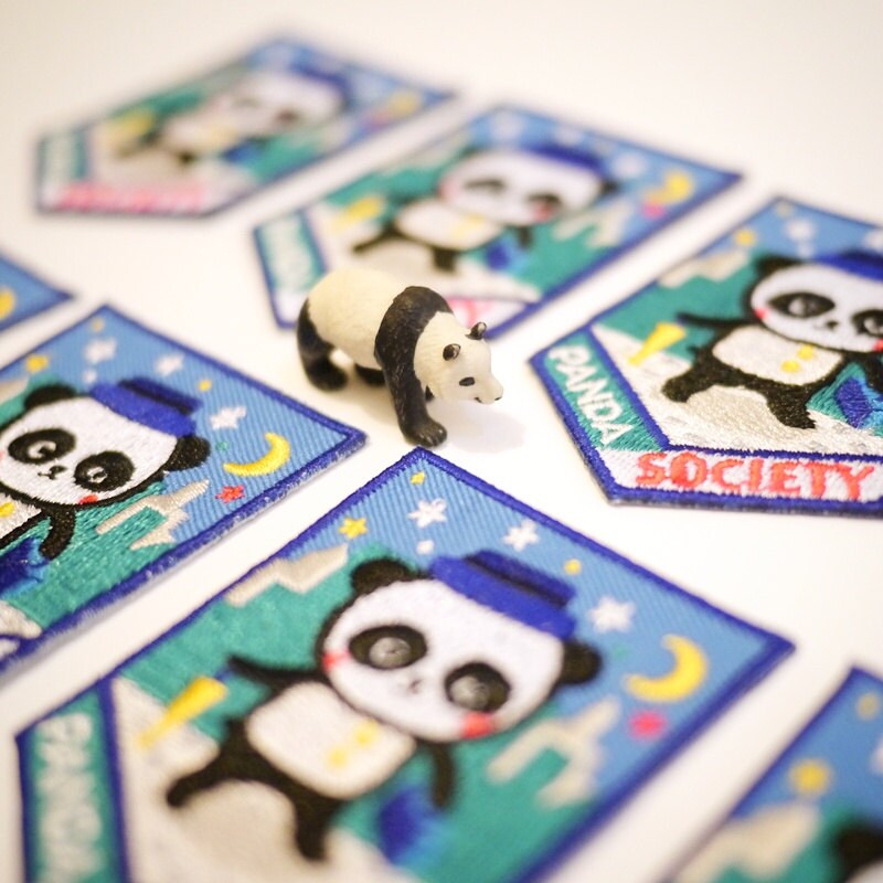 Panda Society Iron on Patch - Etsy UK