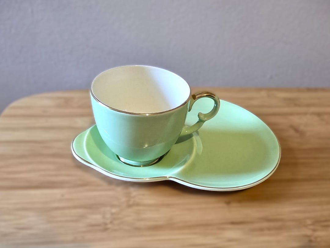 Vintage Crown Devon Tea Cup and Saucer With Combined Biscuit Plate ...