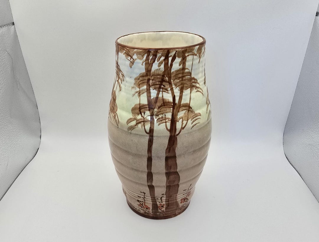 Art Deco Phoenix Ware Vase: Hand-painted Tree Design, 1930s - Etsy