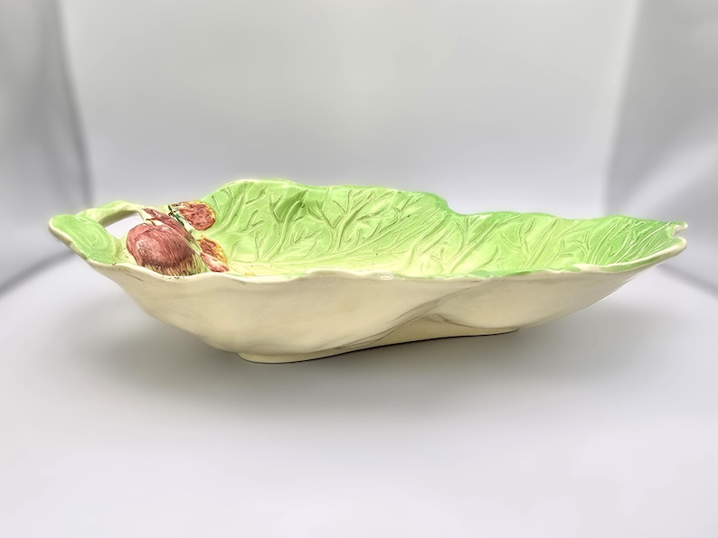 Vintage Shorter & Son Leaf Dish: Hand-painted Fruit Bowl, Staffordshire ...