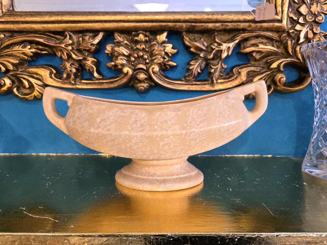 Vintage Price Bros Orange Mottled Art Deco Mantel Vase - Etsy