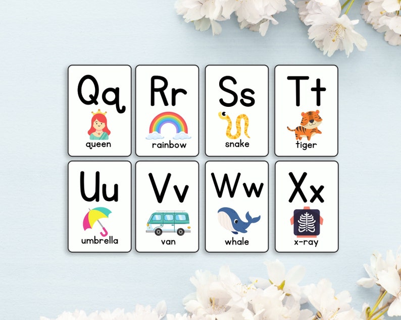 Colors and Alphabet Preschool Flashcards - Etsy