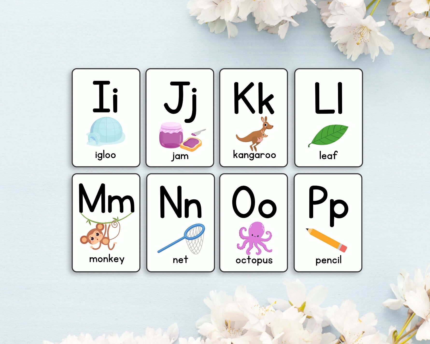 Colors and Alphabet Preschool Flashcards - Etsy