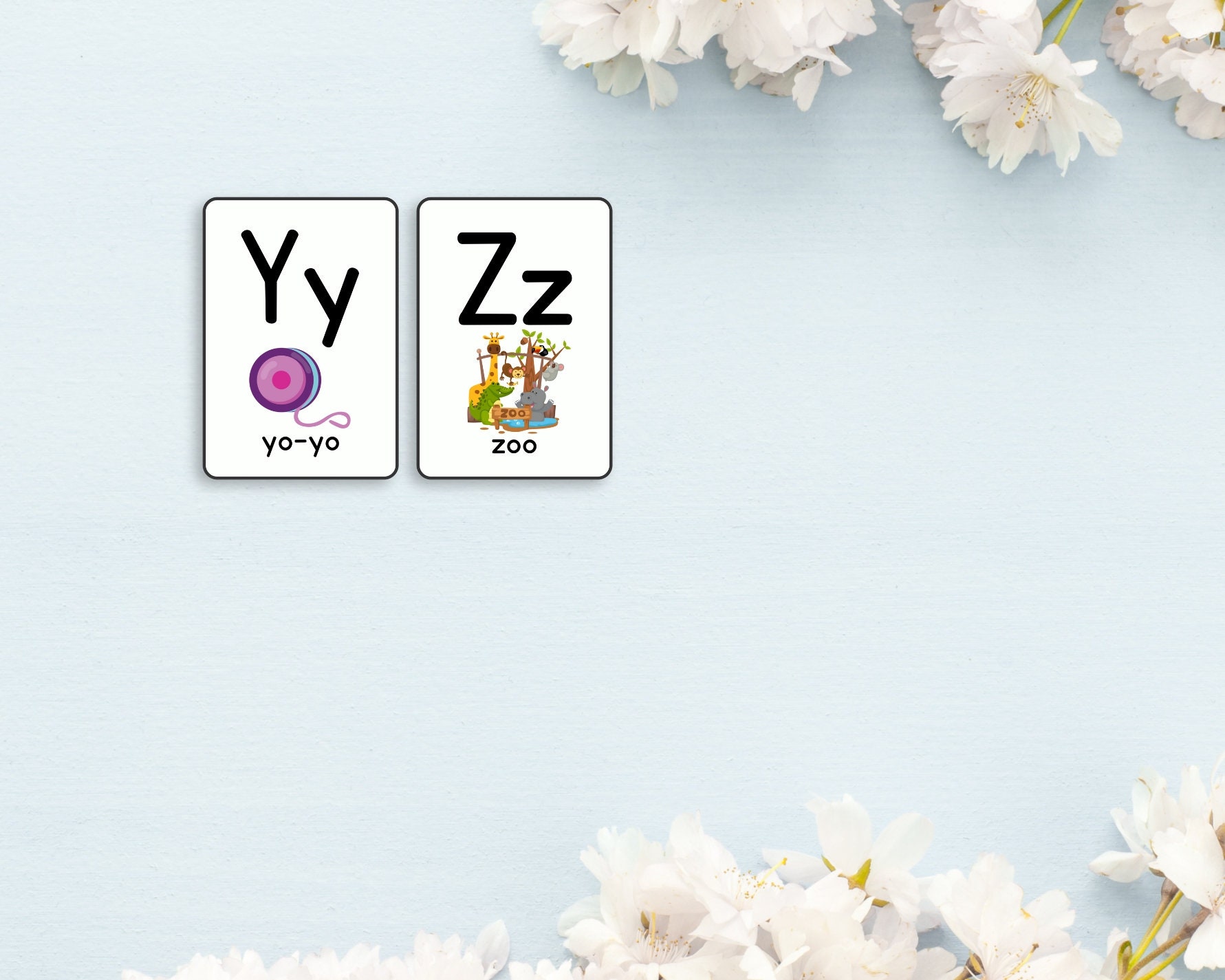 Colors and Alphabet Preschool Flashcards - Etsy