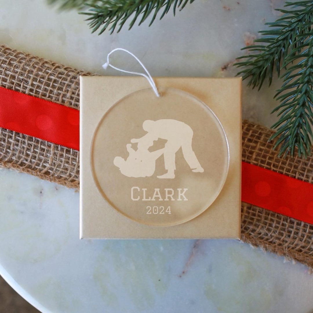 Jiu Jitsu, BJJ, Acrylic Christmas Tree Ornament - Etsy
