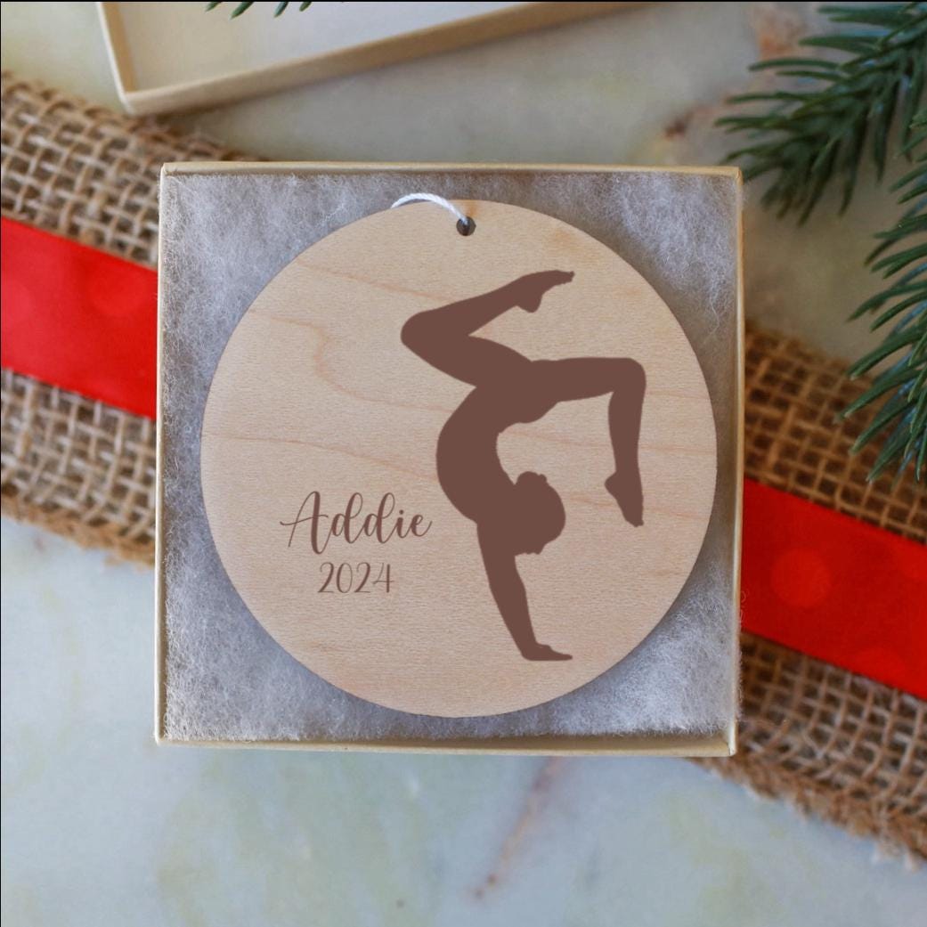 Gymnast, Acrobat, Wooden Christmas Tree Ornament - Etsy