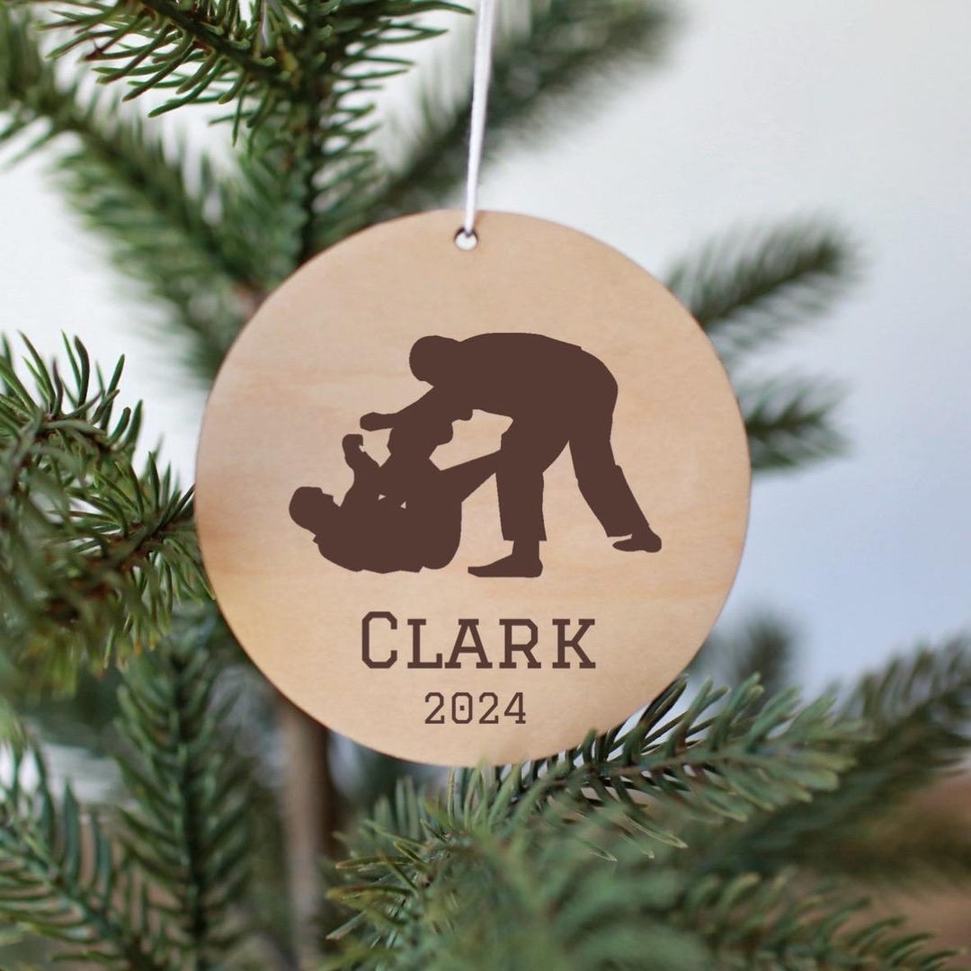 Jiu Jitsu, BJJ, Wooden Christmas Tree Ornament - Etsy